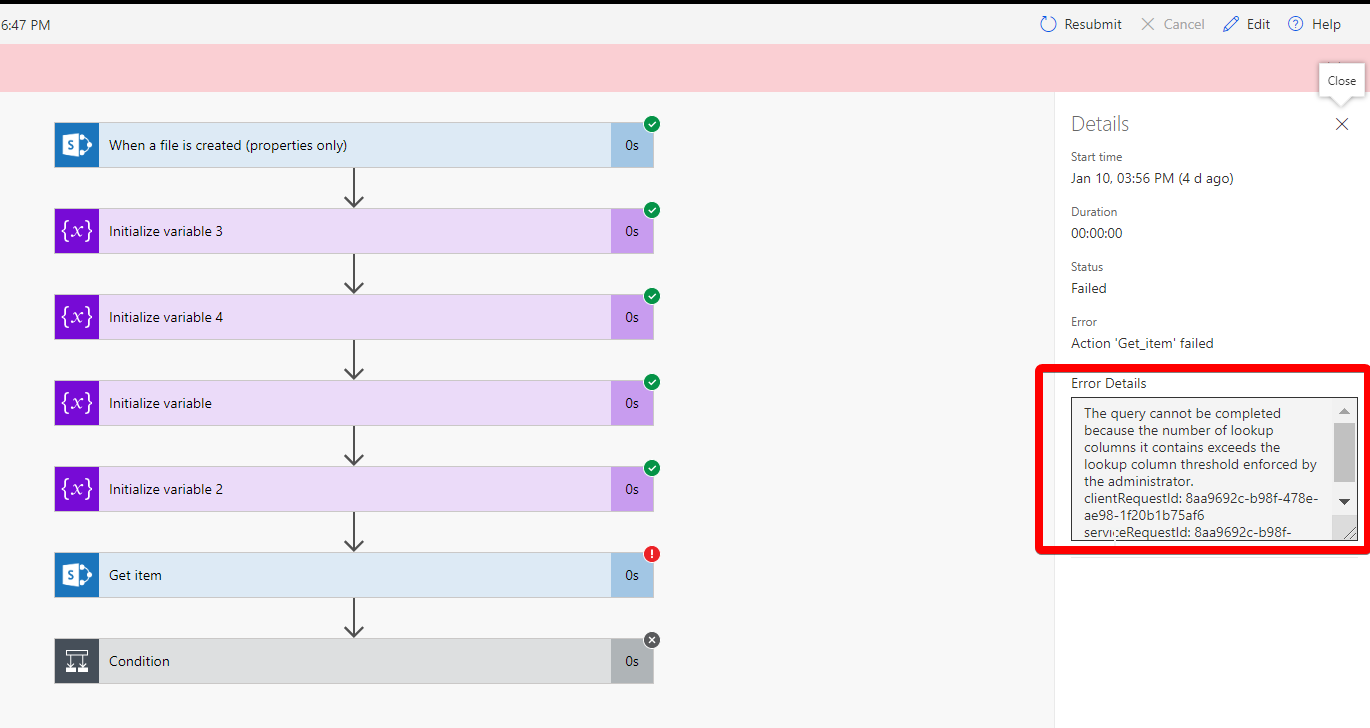 Flow Error The Query Cannot Be Completed Because The Number Of Lookup Columns It Contains 