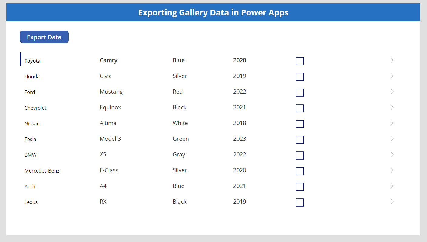 Exporting Power Apps Gallery Data to CSV: A Step-by-Step Guide - Powering your Apps