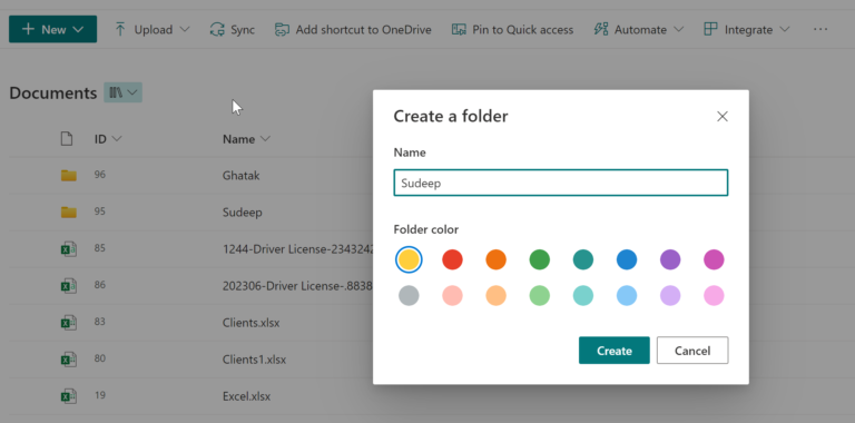 Colored Folders in SharePoint using Power Automate - Powering your Apps